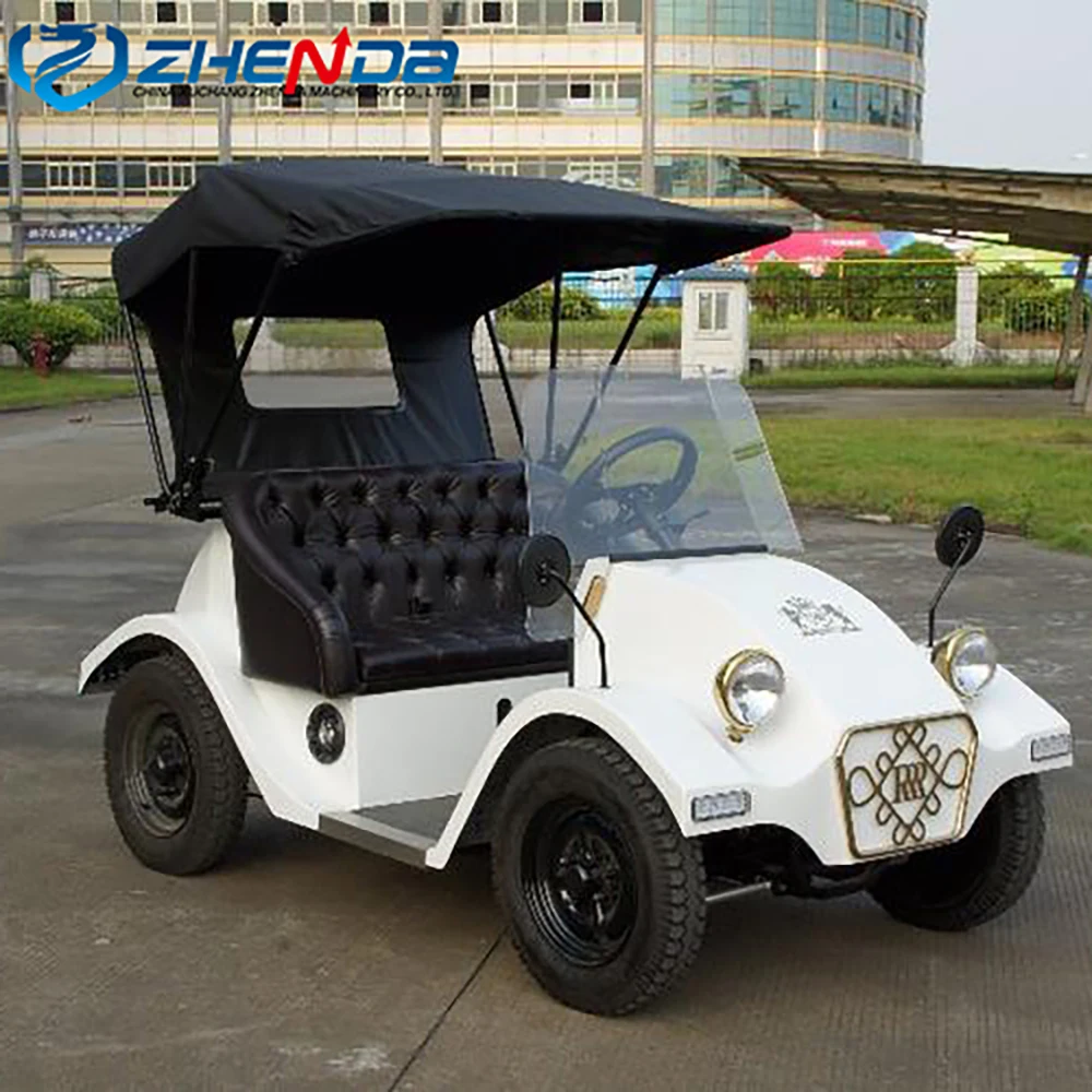 Mini White Two-Seater Golf Cart - High Quality & Unique Design