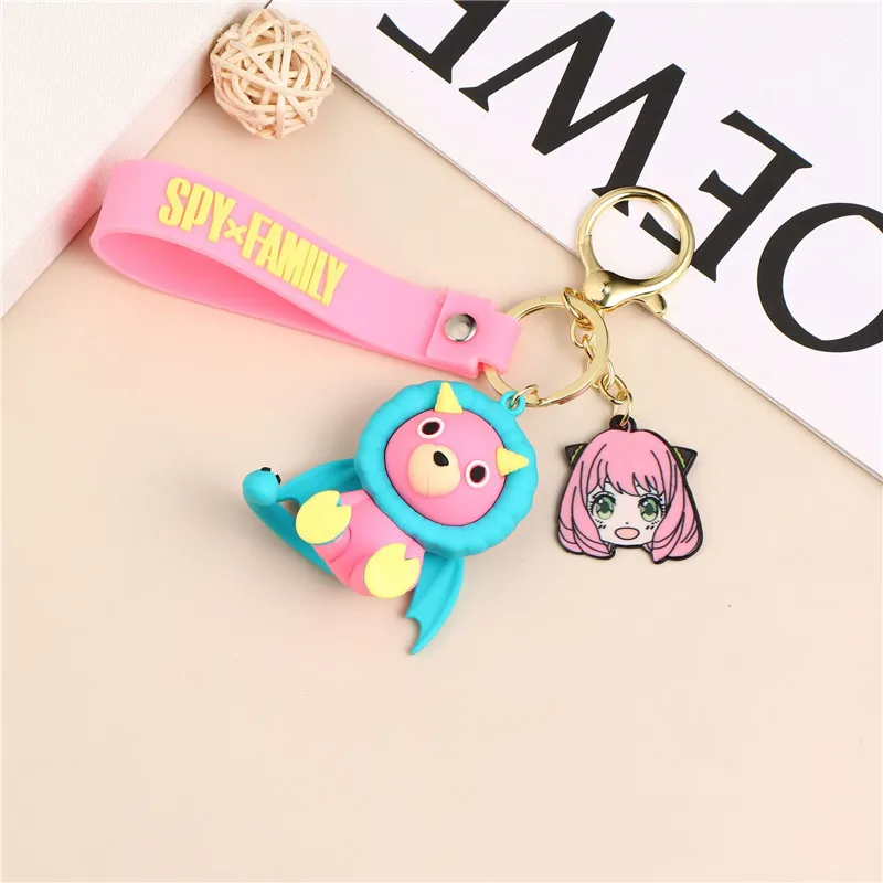 Cartoon Anime Spy X Family Silicone Keyring Character Anya Custom ...