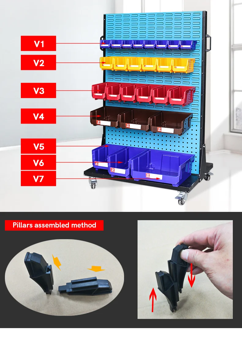 Warehouse Nestable Stackable Plastic Spare Parts Storage Bin - Buy ...