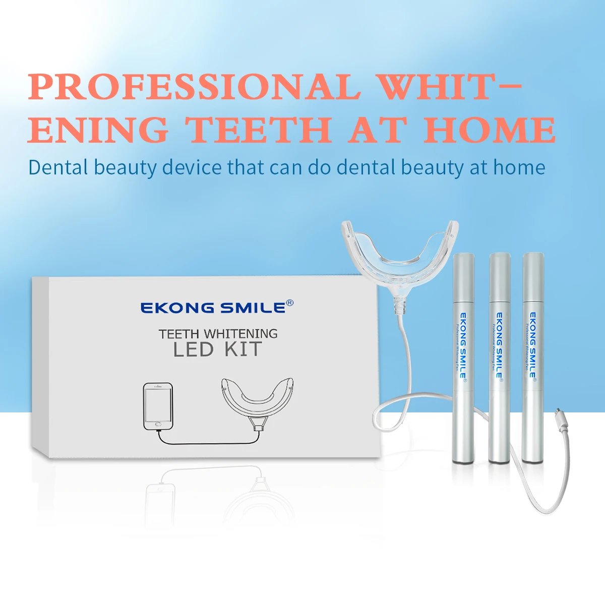 Dental Bleaching Non Peroxide Private Logo Blue Light Led Teeth ...