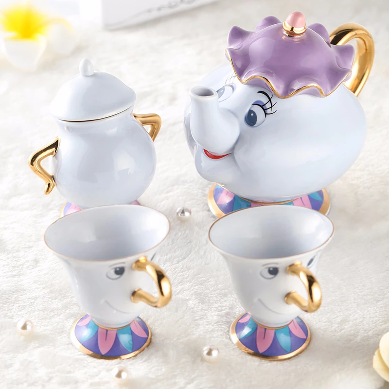 Creative Cartoon Teapot Coffee&tea Sets Mrs Potters Chip Tea Pot Cup ...