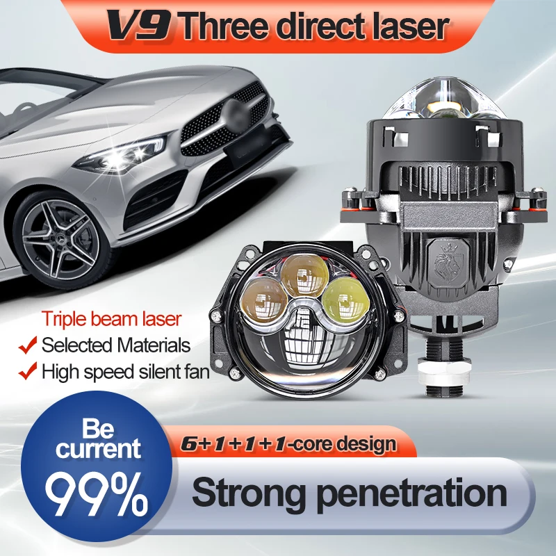 Alibaba.com: V9 65W Bi Led Projector Lens 3.0 for Car 12V H4 Lighting ...