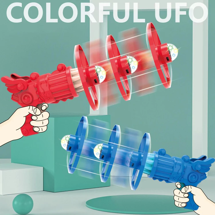 Flying Saucer Gun With Light Flying Sky Flash Top Dragonfly Flying Disk ...