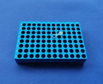 Lab Use Aluminum 96 Well 0.2ml Pcr Tube Plate Cryo Vial Cryogenic Rack ...