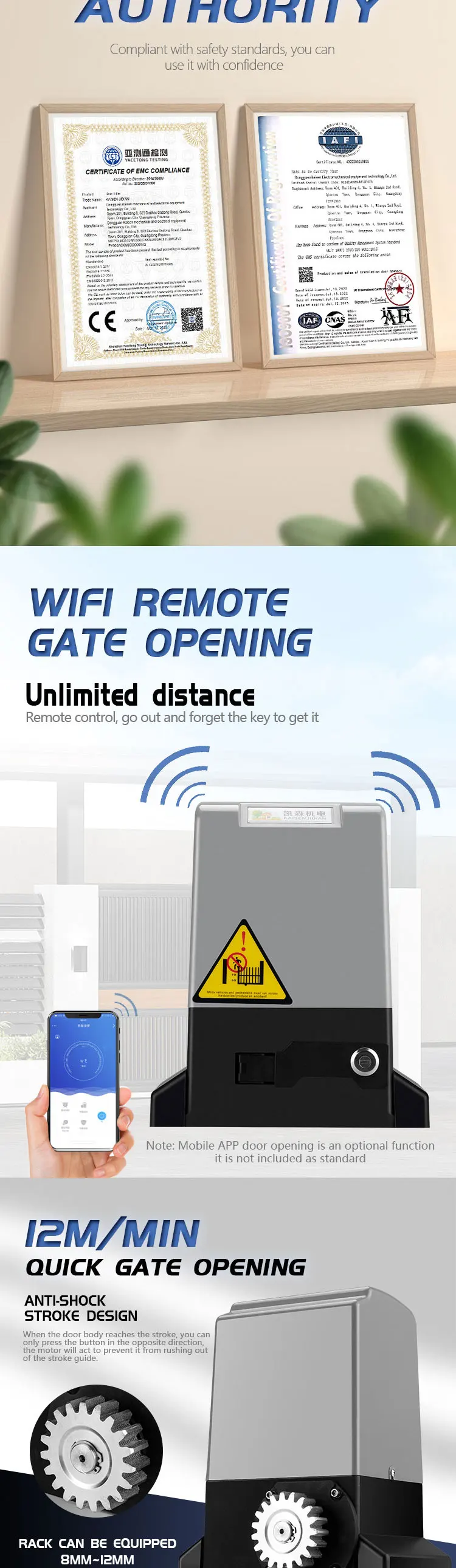 Oredy Smart Control Modern House Liron Automatic Gate Opener For House ...