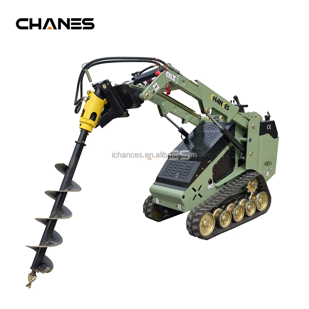 2024 the Cheapest Auger Attachment Post Hole Auger Post Hole Digger for Mini Skid Steer Loader Global Size Fit Dingo Kanga Toro Alibaba