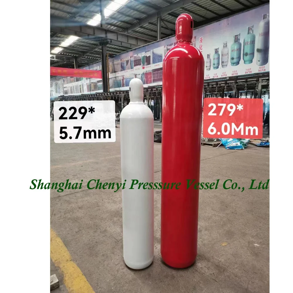 Empty 47L Hydrogen Gas Cylinder Sizes for Industrial Use