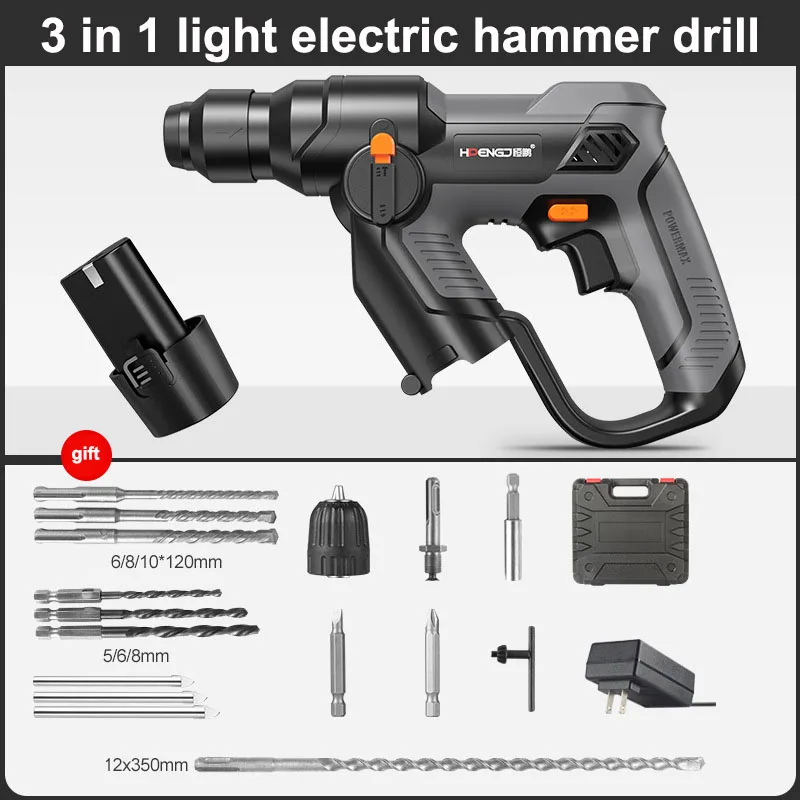 Small Body Light Weight Mini Lithium Electric Hammer Drill Kits For ...
