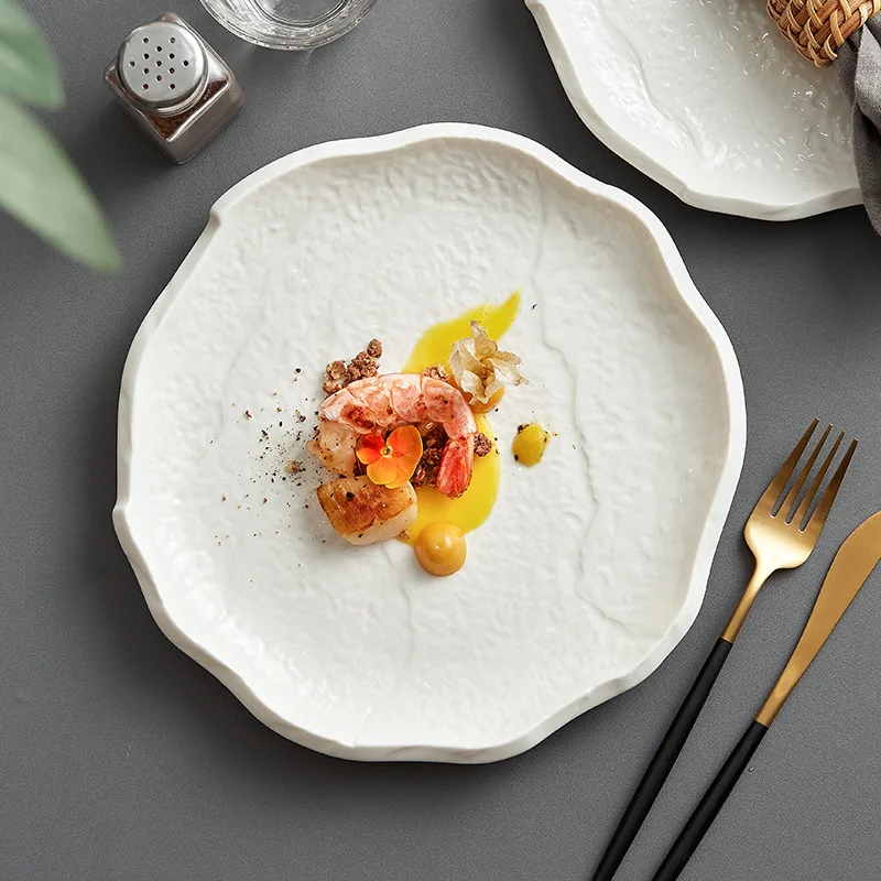 Modern Luxury Bone China Flat Buffet Plate for Hotels Restaurants ...