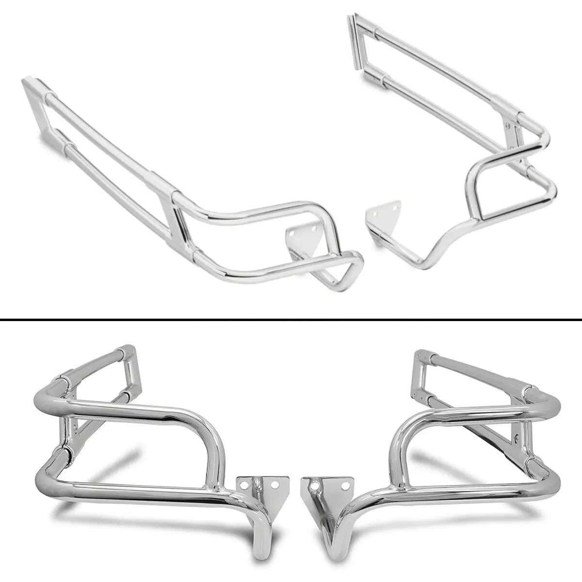 Saddlebag Guard Rails - Durable Chrome for Harley Touring