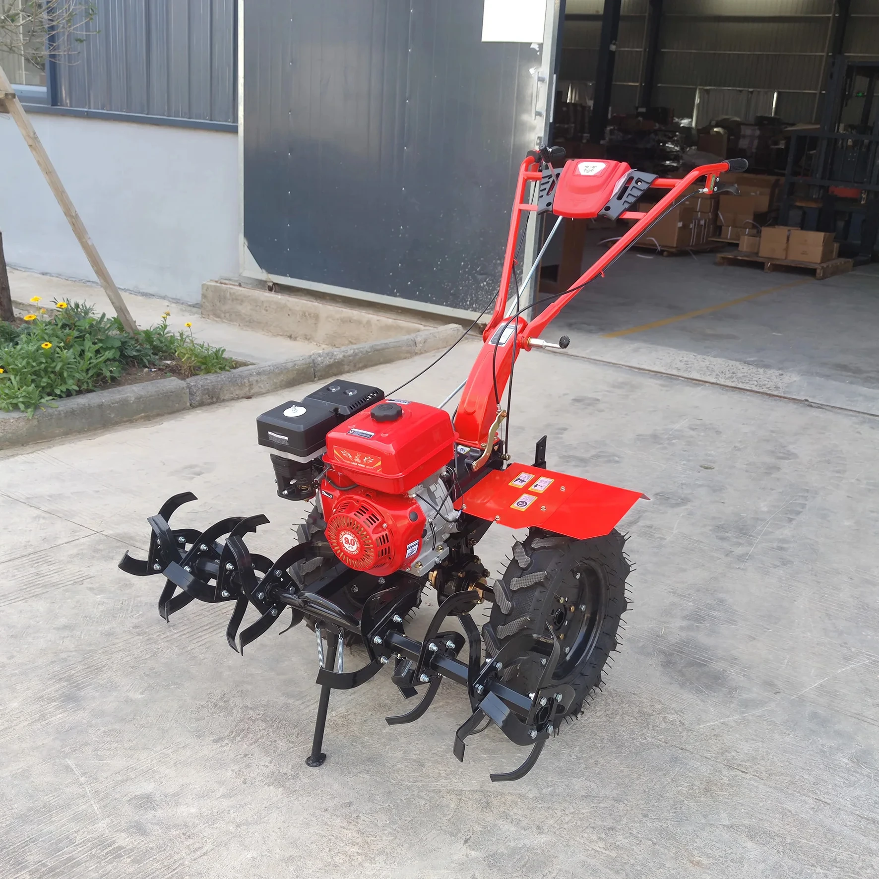 Petrol Mini Power Tiller 7hp Rotovator Agricultural Machine Gasoline ...