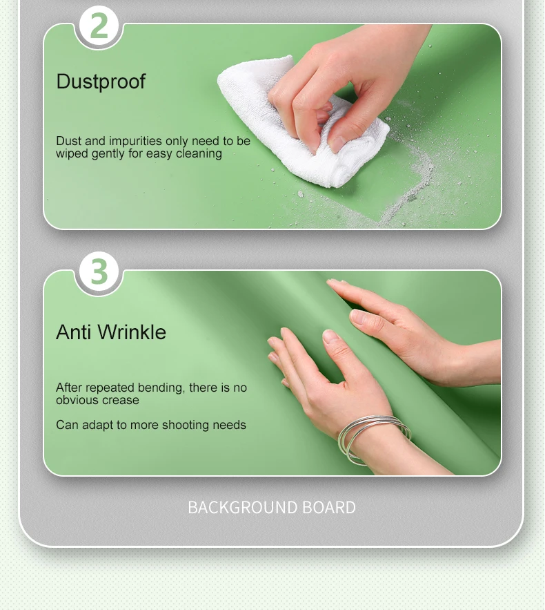 PVC 150*200cm Photography Backdrop Board & Stand for Photoshoot