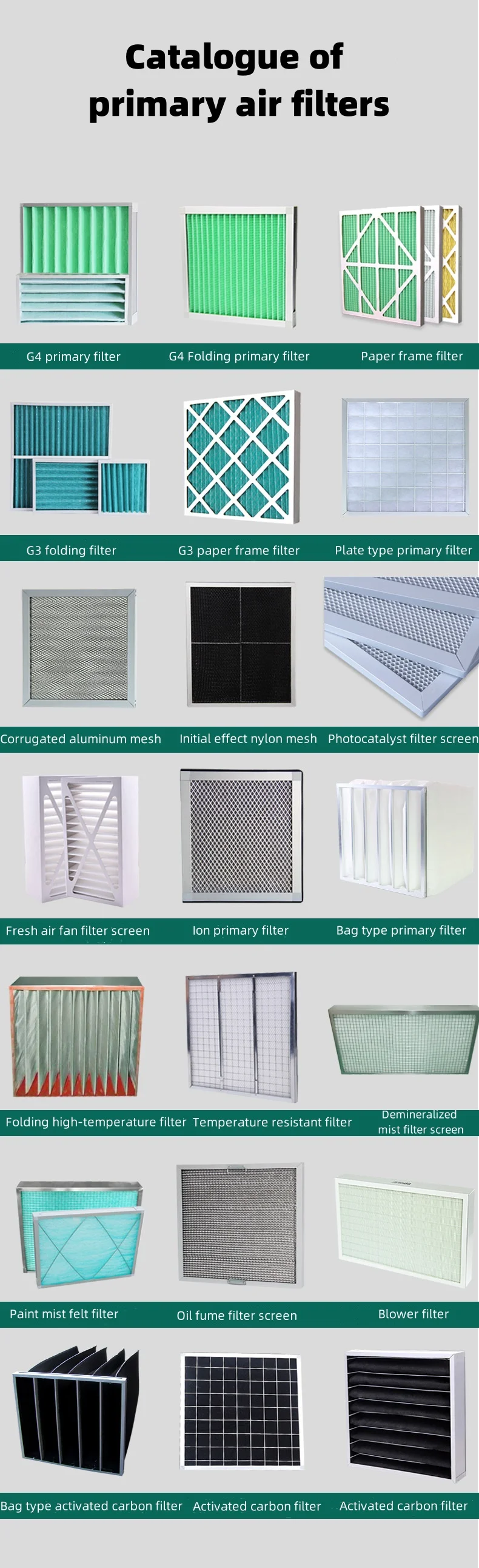 G4 Synthetic Fiber Media Air Pre Filter with Pleated Structure for Home ...