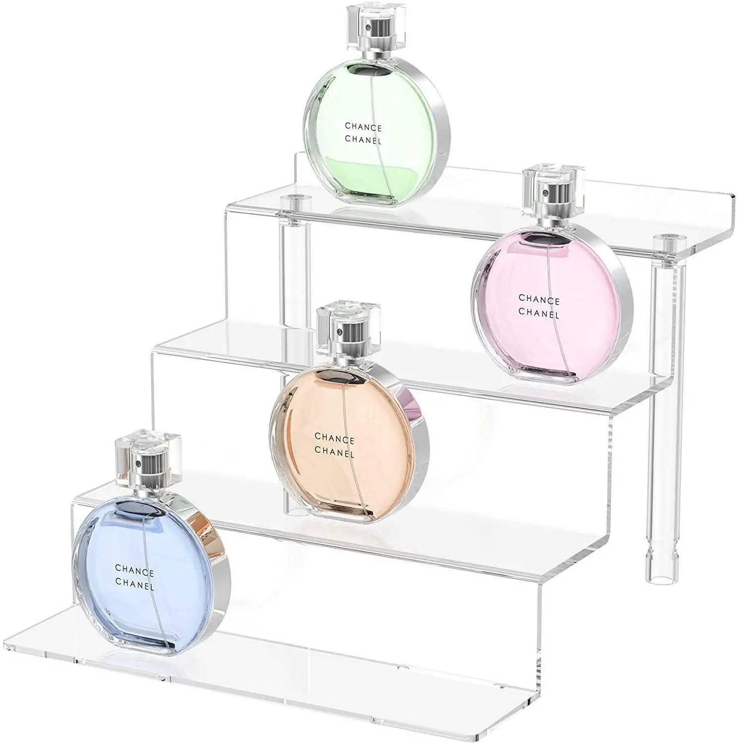 Ultra Clear Acrylic 4 Tiered Display Stand Decorative Makeup Nail ...