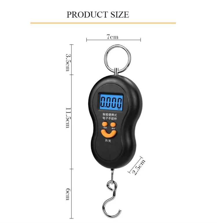 50kg Portable Hanging Digital Weighing Scale Portable Electronic Hand ...