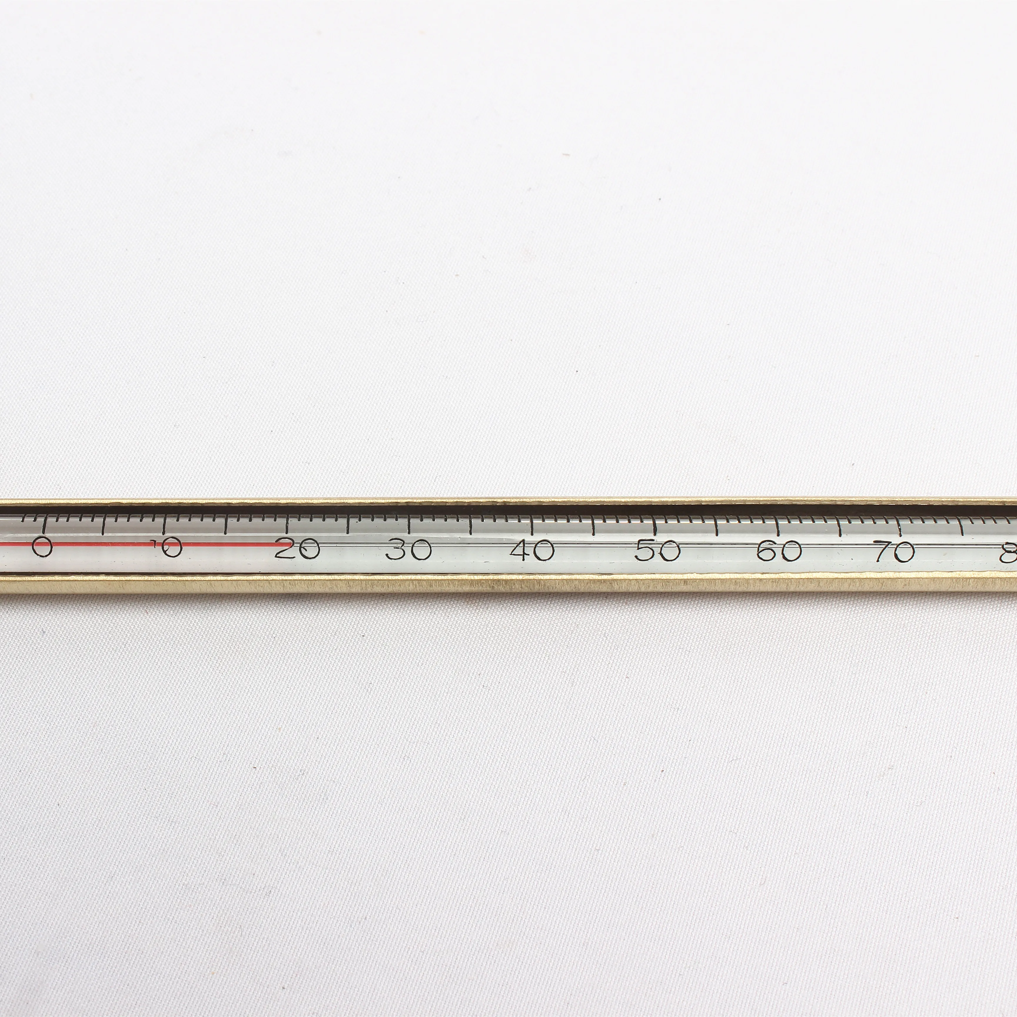 Industrial Glass Test Thermometer with Brass Metal Case
