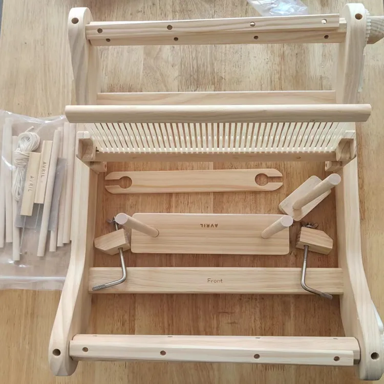 DIY Solid Wood Multifunctional Weaving Loom for Home Spinning