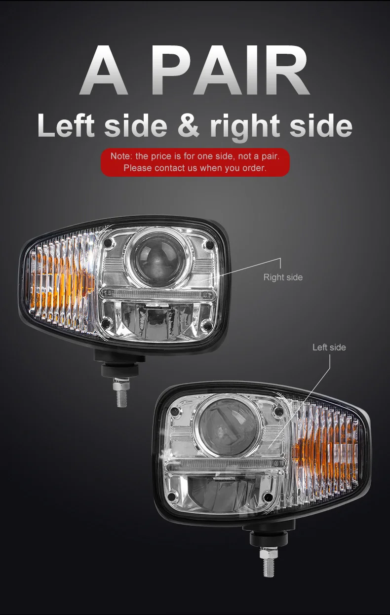 82w Excavator Lamp 9 Inch 24v Head Lamp Excavator Headlight R112 Lamps For Excavator 9inch Led ...