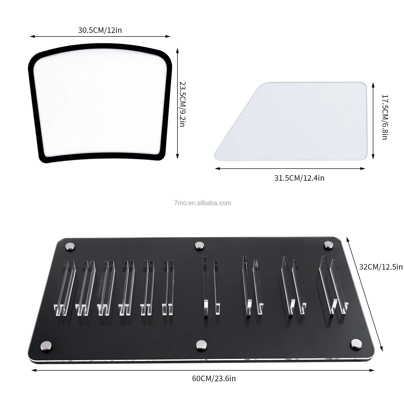 7mo Professional Tempered Glass Model Display Set for Car Window Tint ...