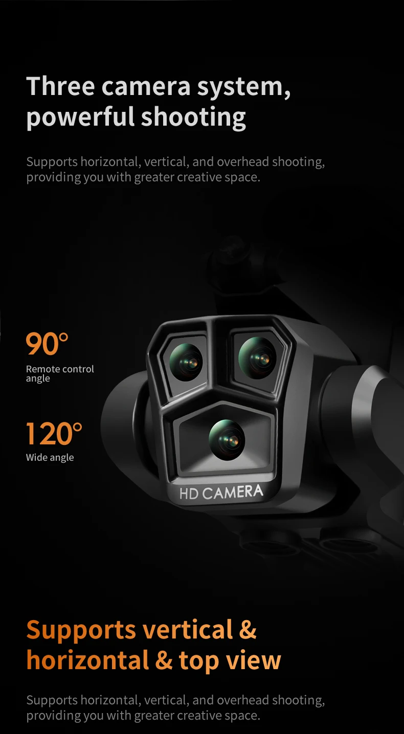 K10 Max Drone With Three 4k Hd Camera Four Way Obstacle Avoidance ...