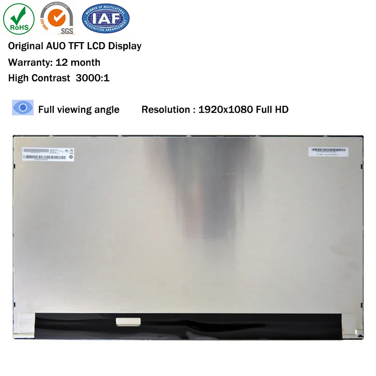 Industrial Grade 27 Inch Auo 1920x1080 Lvds 300nits M270hvn02-v0 Fhd ...
