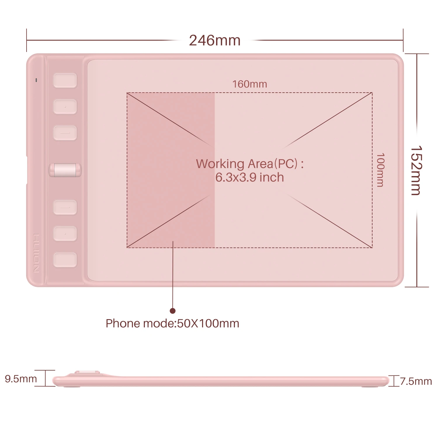 Huion Inspiroy 2 Portable Drawing Tablet for Animation
