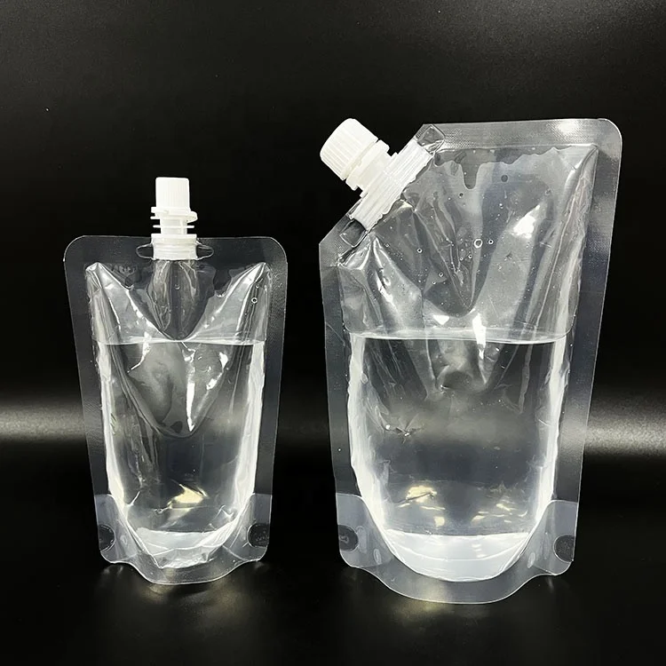 250ml 500ml Transparent Plastic Food Packing Stand Up Liquid Refillable ...