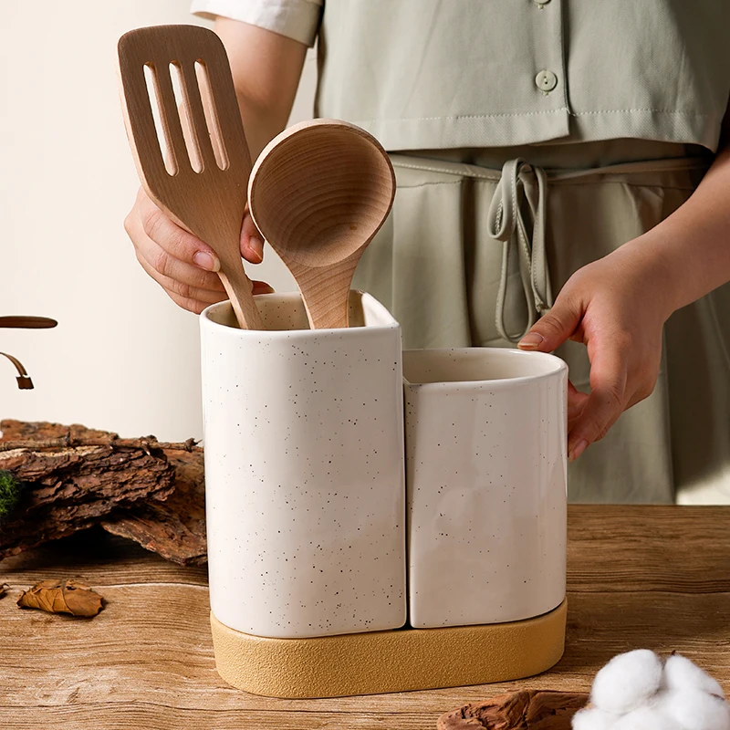 Ceramic Factory Custom Nordic Style Kitchen Utensil Holder Ceramic ...