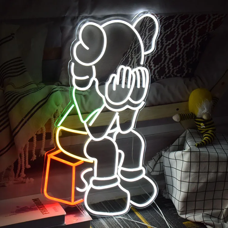 Most Popular Led Acrylic Logo Custom Kaws White Neon Sign Crying Kaws ...