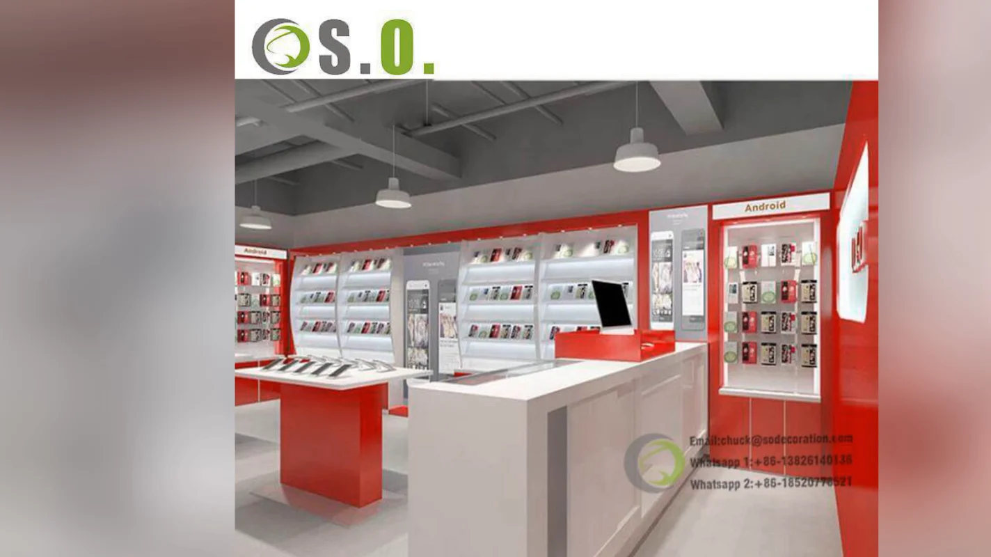 Custom Cell Phone Repair Counter Mobile Phone Shop Decoration Display ...