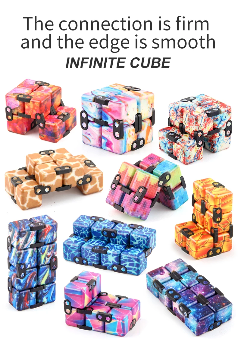 Anti Anxiety Toys Folding Rubik's Cube Decompression Toy Pockets ...