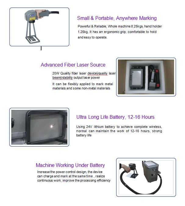 CYCJET Mini Handheld Laser Printer 20w Portable Mini Fiber Laser ...
