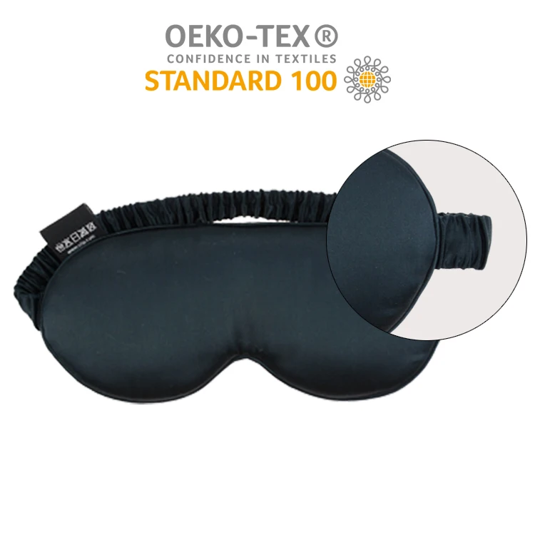 Custom Logo Label Eyemask Silk Contour Sleep Mask Set 100% Mulberry 3d ...