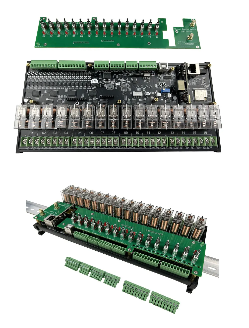 KINCONY E16P 16A ESP32 Din Rail Relay Module for Smart Home