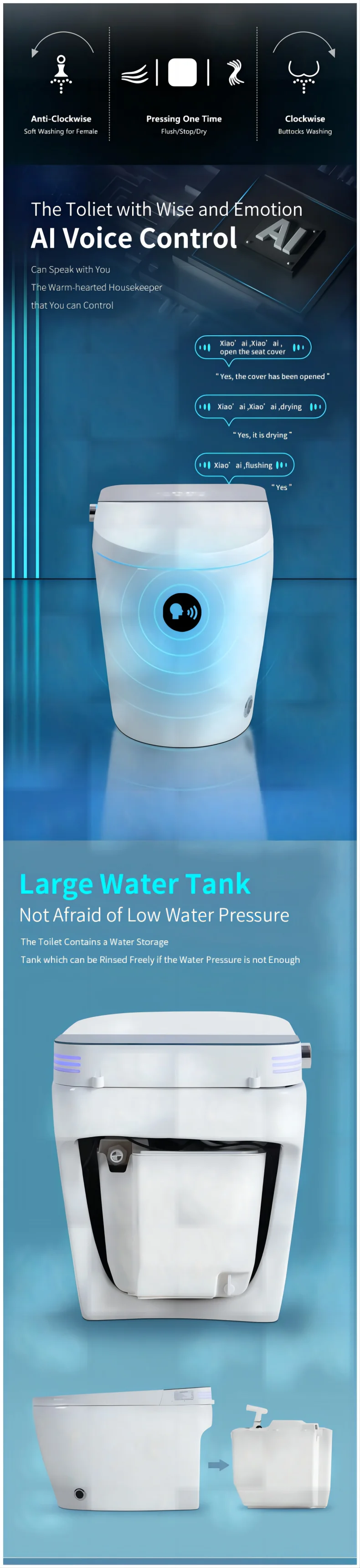 High-tech Modern Bathroom Sanitary Ware Designs Foot Sensation Flushing ...