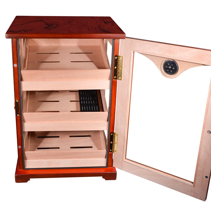 Wood Cigar Showcase Rack Display Humidors Luxury Large Capacity High ...