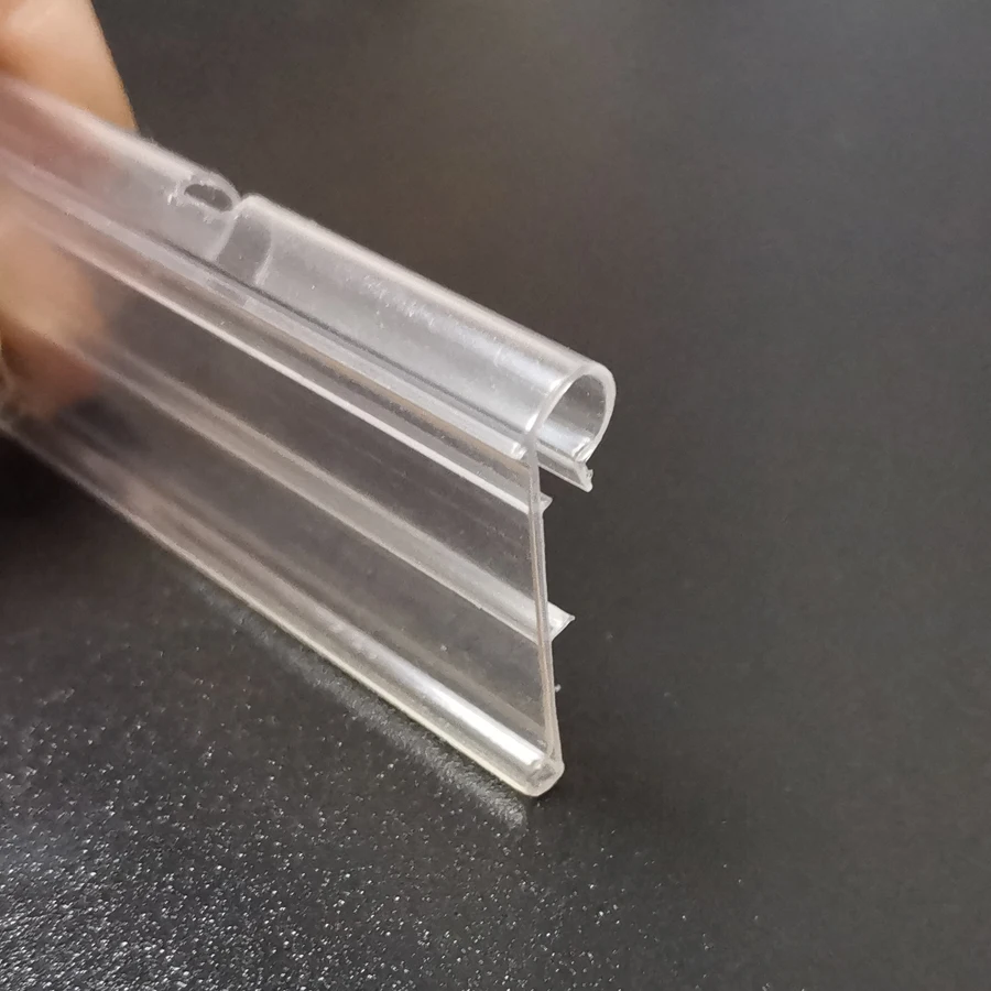 Plastic PVC Extrusion Data Strip Shelf Talker Hook Clip for Supermarket ...