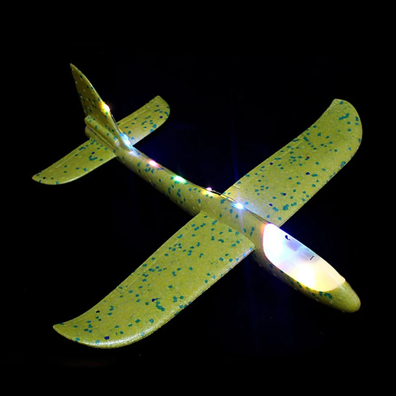 48cm Foam Glider Airplane Throwing Plane Flying Sports Games Led Foam ...