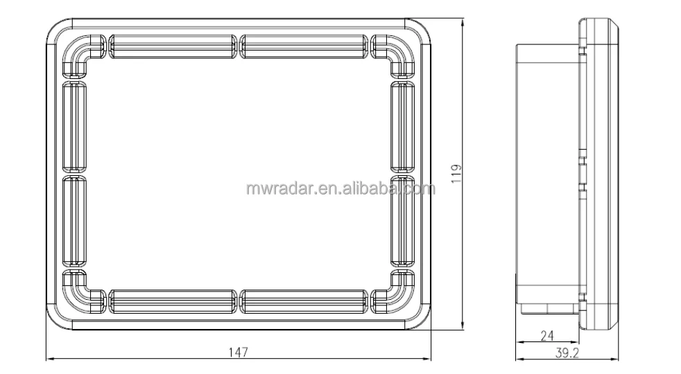 Original Factory Multi-target Pedestrian Detection Radar 24ghz Fmcw ...
