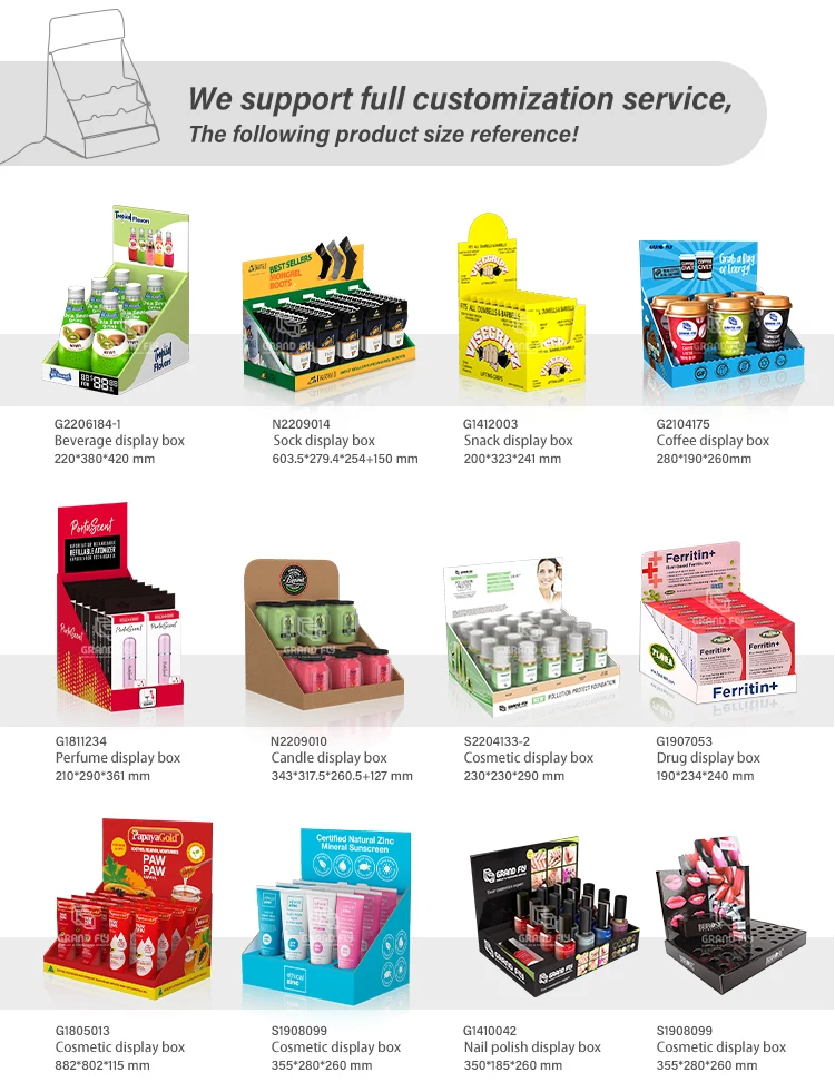 Custom Cardboard Countertop Packaging Retail Ready Display Unit ...