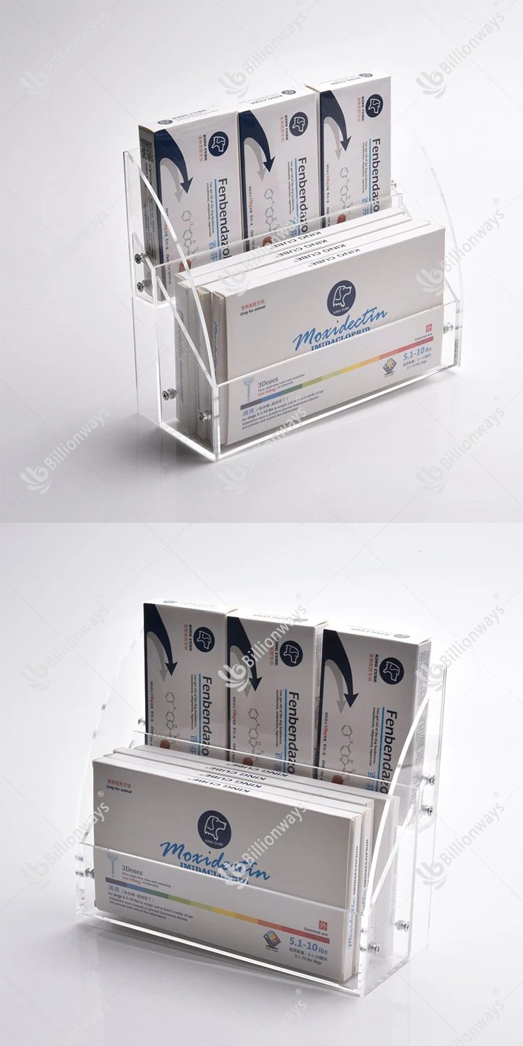 Customized Pmma Medicine Display Shelf Plexiglass Medicine Display ...
