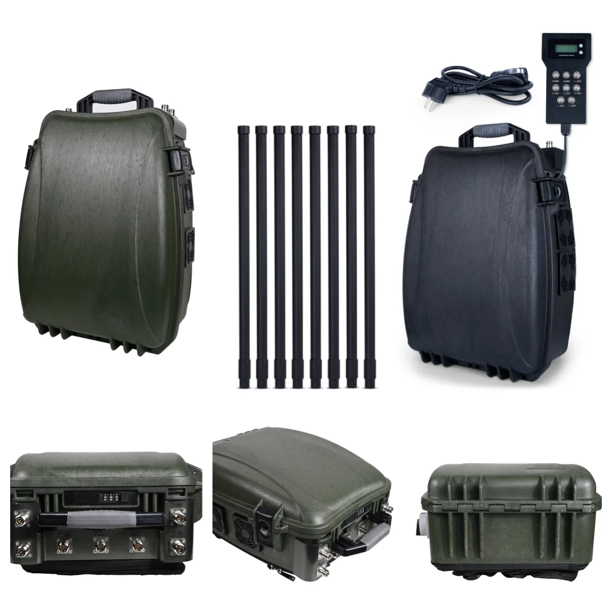 8-Channel 400W RF Shields Interference Block System Drone Jammer ...