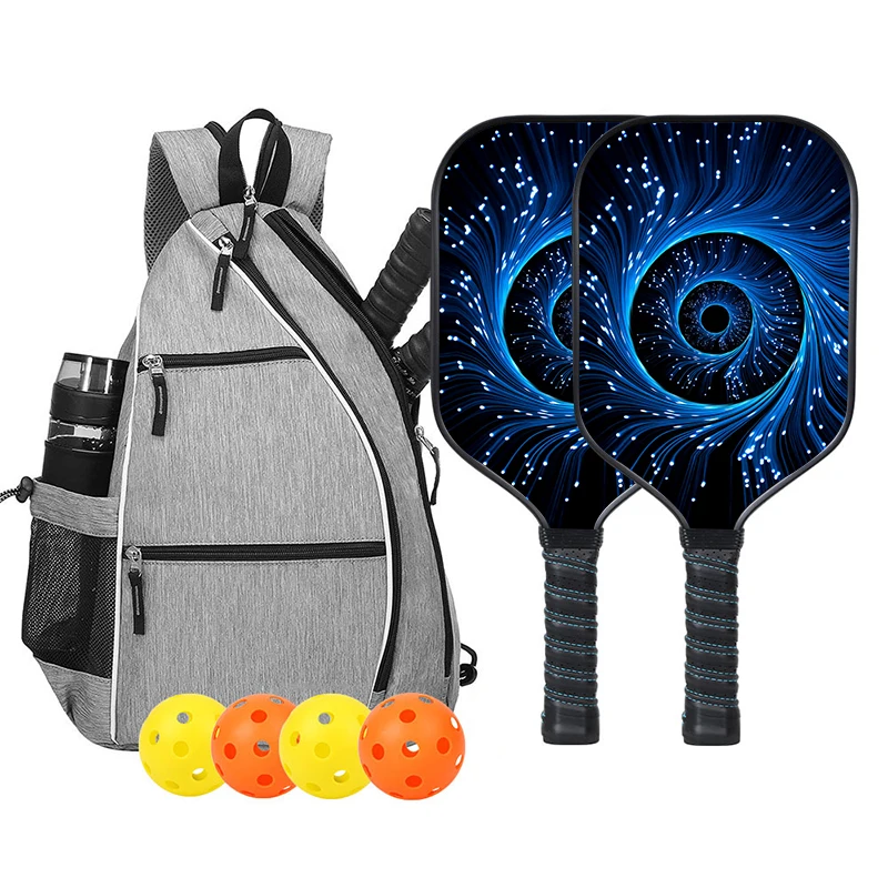 Customs Quality Carbon Graphite Pickleball Paddle Set Carbon Fiber ...