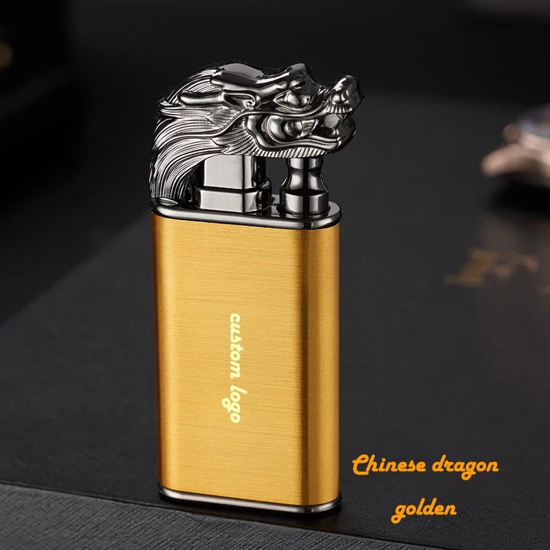 Cool Dragon Croc Tongue Armour Gas Torch Double Flame Refillable ...