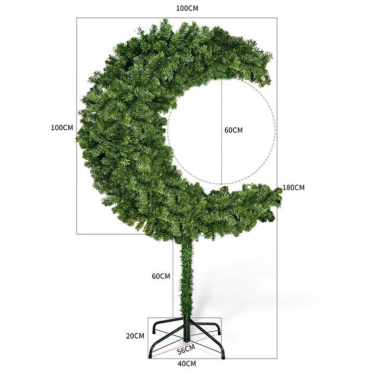 Green White Ramadan Moon Tree for Eid Decoration & Christmas ODM