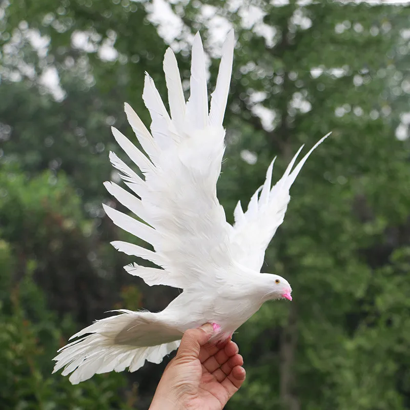 Wedding Garden Decoration Ornaments Simulation Feather White Artificial ...