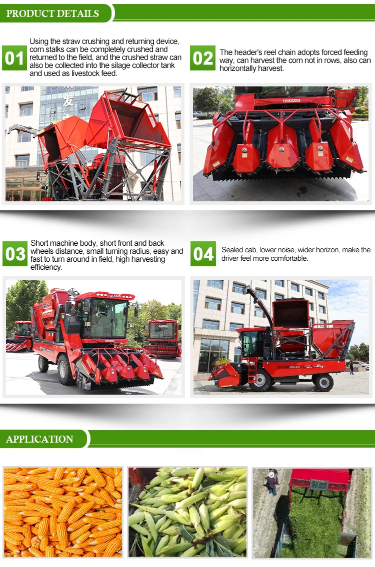 Used Corn Harvester Machine With Silage Harvesting Machine For Maize ...