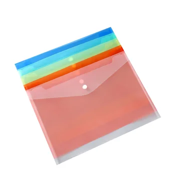 A5 Custom Made Clear Document Bag With Snaps Buttons Pvc File Envelope ...
