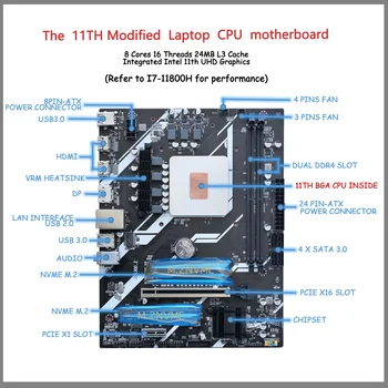 Diy Gaming Pc Motherboard With Embed 11th Core Cpu 0000 Es 2.6ghz Pcie4 ...