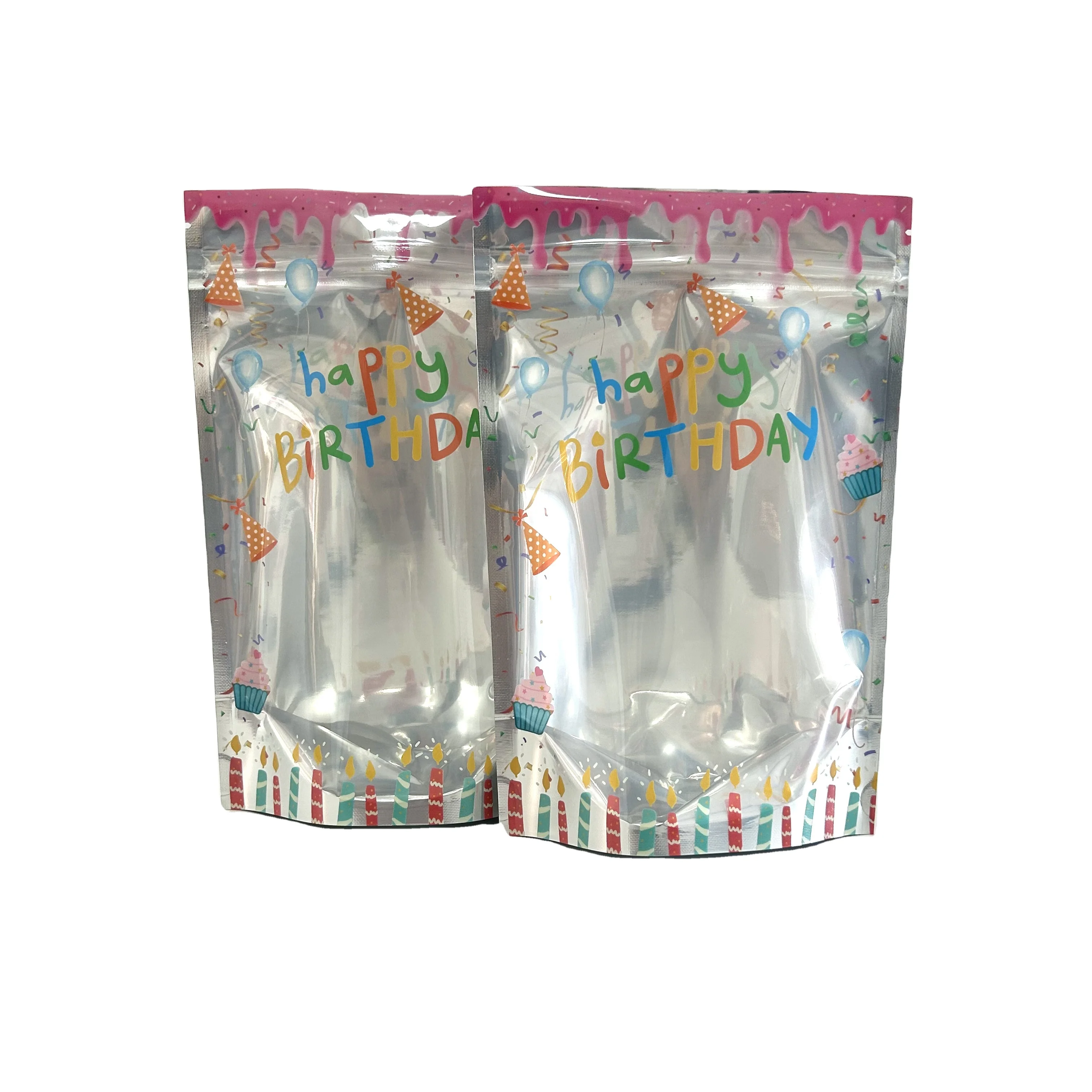 Custom Printed Resealable Airtight Zipper Pouch Reusable Zip Lock ...